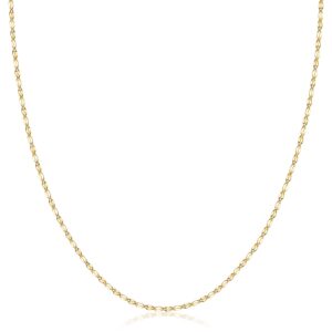 pori jewelers 14k solid gold 2.0mm diamond cut mirror chain necklace -choose your color - unisex sizes 16"-30" (yellow, 20)