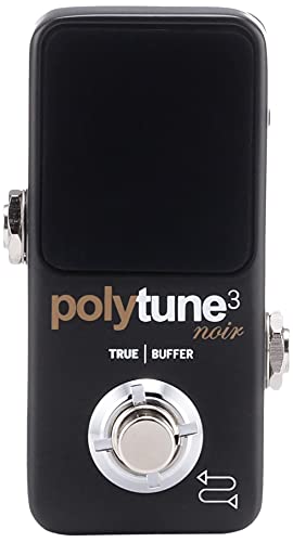 TC Electronic POLYTUNE 3 NOIR Tiny Polyphonic Tuner with Multiple Tuning Modes and Built-In BONAFIDE BUFFER