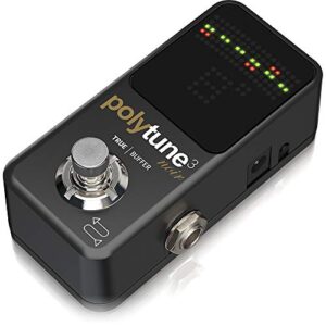 TC Electronic POLYTUNE 3 NOIR Tiny Polyphonic Tuner with Multiple Tuning Modes and Built-In BONAFIDE BUFFER