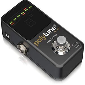 TC Electronic POLYTUNE 3 NOIR Tiny Polyphonic Tuner with Multiple Tuning Modes and Built-In BONAFIDE BUFFER