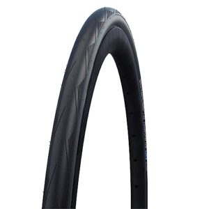 schwalbe - durano road and touring folding clincher bike tire | 700 x 25 | performance line, raceguard | black/grey