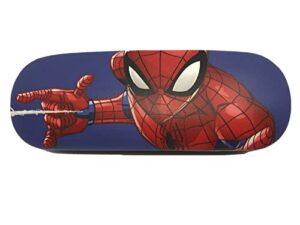 disney marvel dc comics hard shell eyeglass case clamshell for boys girls kids small glasses frames (spiderman)