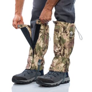 pike trail waterproof adjustable leg gaiters: for hiking in mud, sand, and snow - hunting, mountain climbing, or snowshoeing