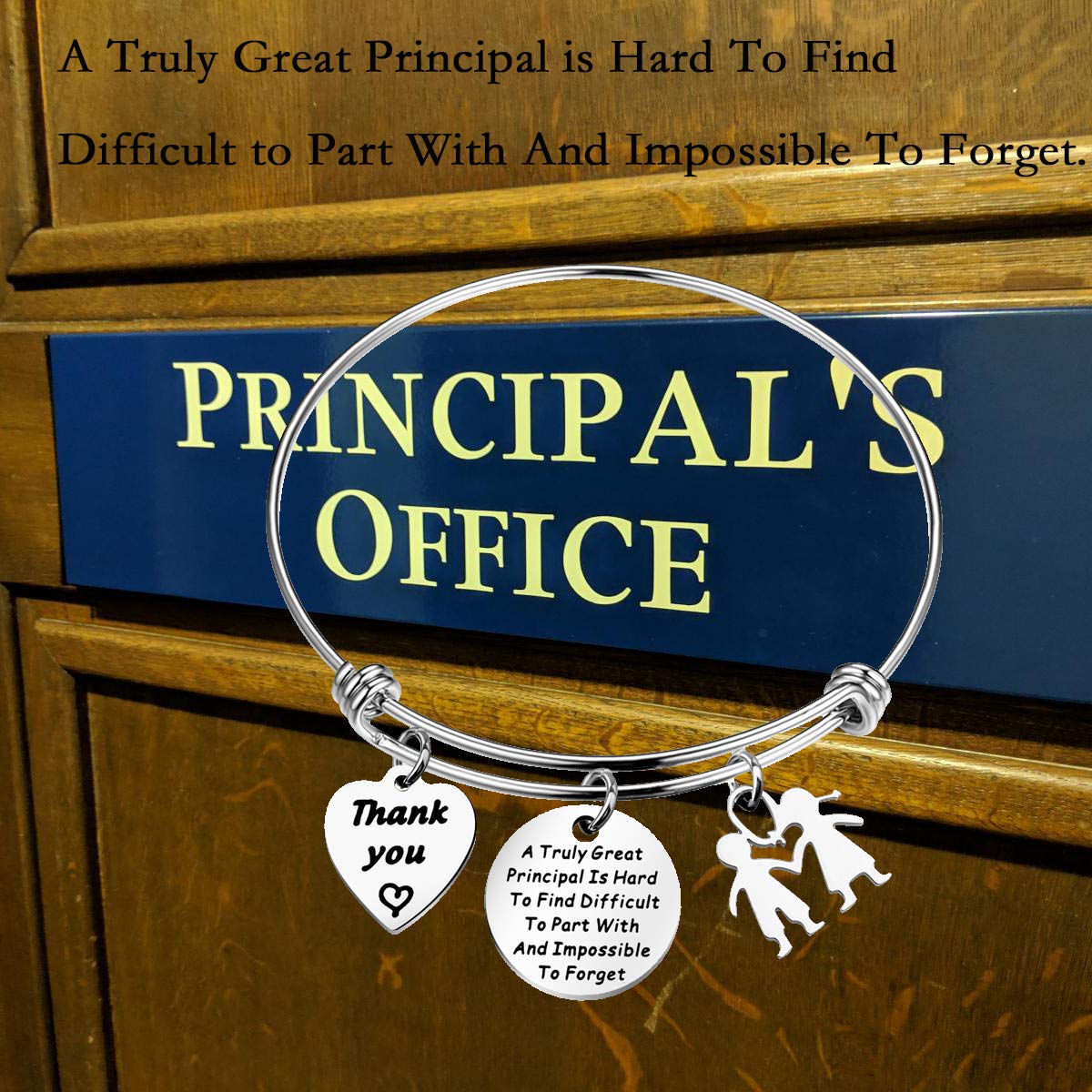 TGBJE Principal Gift Assistant Principal Gift A Truly Great Principal Is Hard To Find Bracelet Principal Thank You Gift School Administrator Gift (principal bangle)