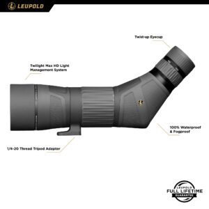 Leupold SX-4 Pro Guide HD 15-45x65mm Spotting Scope - Angled Eyepiece