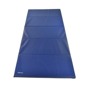 greatmats gym mats 4x10 ft x 2 inch, folding gymnastics tumbling and cheerleading mat, (blue)