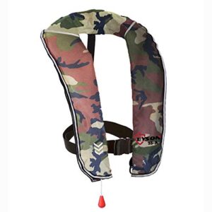 eyson inflatable life jacket inflatable life vest for adult classic automatic (green camouflage)