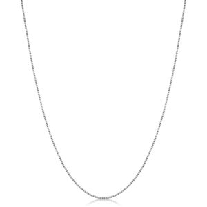 kooljewelry sterling silver venetian box chain necklace (0.9 mm, 24 inch)