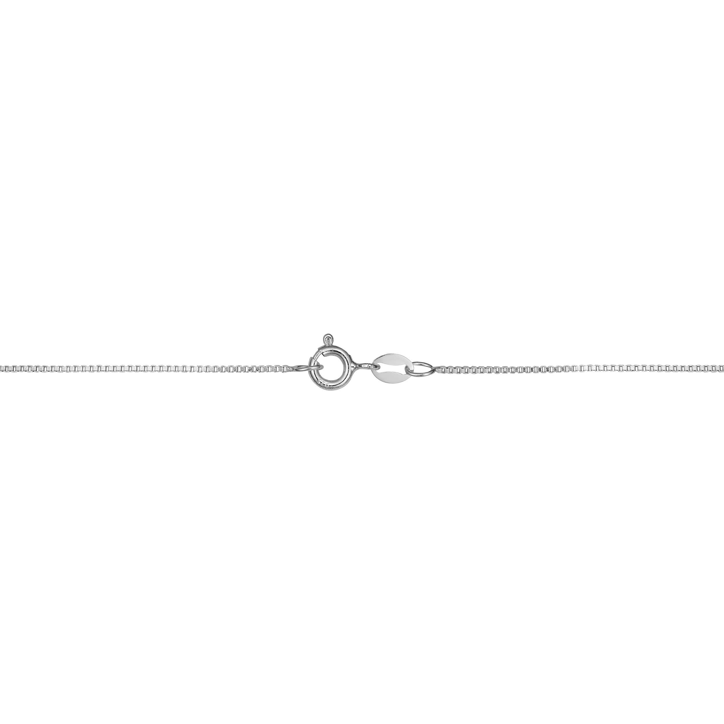 Kooljewelry Sterling Silver Venetian Box Chain Necklace (0.9 mm, 24 inch)