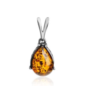 ian and valeri co. amber sterling silver drop pendant