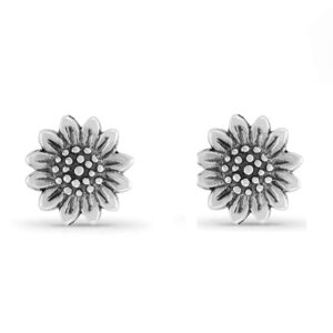 boma jewelry sterling silver sunflower stud earrings