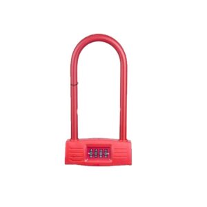 zaihw heavy duty combination bike u lock bike lock bicycle heavy duty combination u lock bike lock anti theft (color : red)