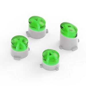 abxy bullet buttons mod kit levers joystick for xbox one s slim elite controller (clear green)