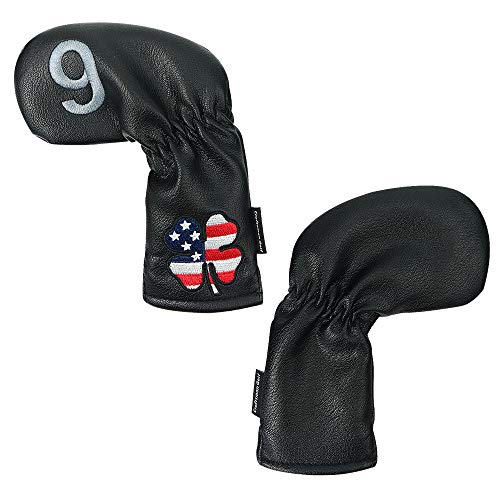 Craftsman Golf 11pcs /Set (4,5,6,7,8,9,A,S,P,L,X) USA US Flag Clover Leather Black Iron Covers Headcover