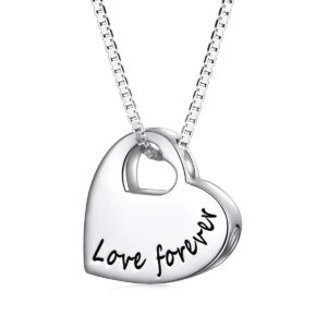 jzmsjf s925 sterling silver urn necklace for ashes heart pendant love forever cremation keepsake jewelry for women