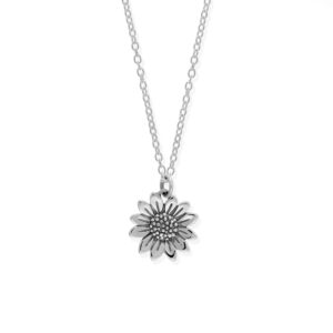 boma jewelry sterling silver sunflower pendant necklace, 18 inches