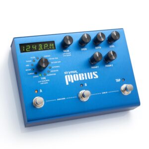 strymon mobius 12 voice modulation guitar effects pedal, for electric and acoustic guitar, synths and keyboards