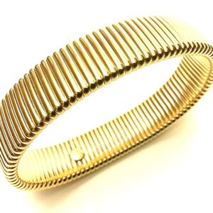 Marshal Metal Fashion Bracelet Omega Style Brass Polished Stretch Cobra Bracelet (Gold)