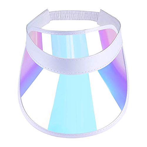 Surkat Plastics Clear Translucent Sun Visor Hat Golf Beach Tennis Poker Sun Visors Caps UV Protection Colorful Headband Sun Shade Hat