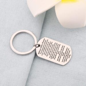 bobauna Military Wife Prayer Keychain Please Stay With Me And Keep Me Strong Deployment Army Gift (military wife's prayer keychain)