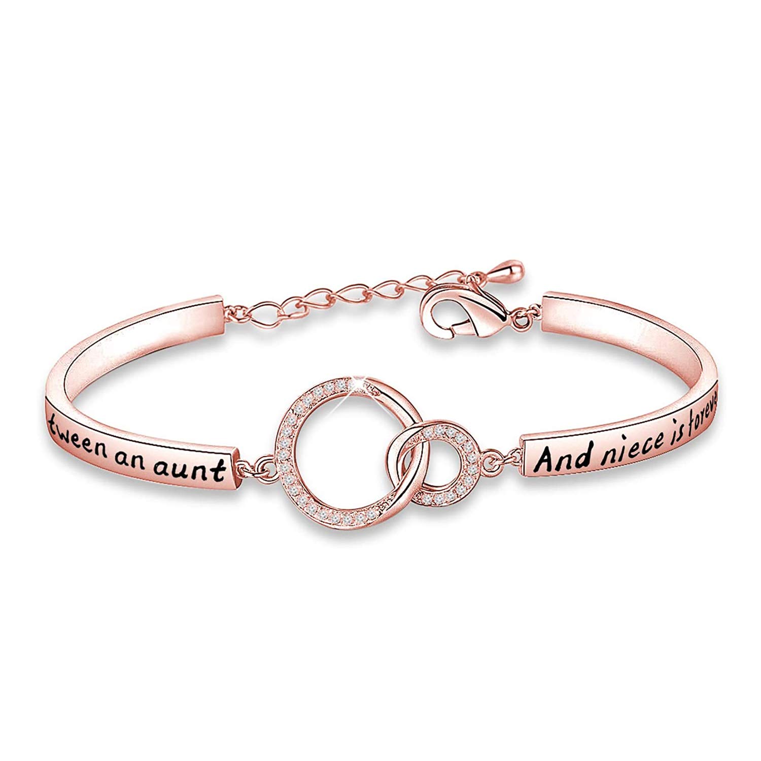 WUSUANED Aunt And Niece Bracelet For Birthday Graduation Gift For Niece From Auntie The Love Between An Aunt and Niece is Forever Relationship Bracelet Aunt Niece Jewelry