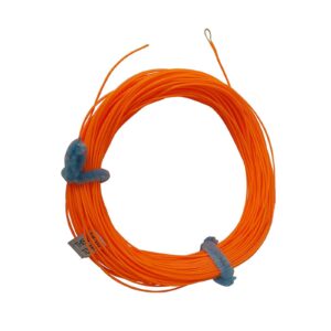 aventik floating/sinking shooting line running line fly fishing line 100ft with front loop 15lb/20lb/30lb (orange float 30lb)