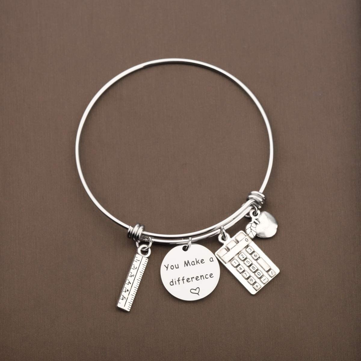 TGBJE Math Teacher Gift You Make A Difference Bracelet Math Teacher Thank You Gift Math Instructor Gift Mathematician Gift (Math Teacher)