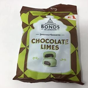 Original Bonds London Chocolate Limes Bag Lime Flavored Boiled Sweets With A Chocolate Centre Imported From The UK England A Classic Sweetshop Favorite British Candy