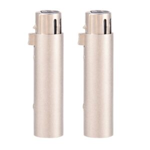 Zerone 2Pcs 3-Pin XLR Male to Female Socket Connector Audio Microphone Mic Extension Adapter Gender Changer Coupler