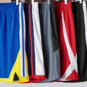 5 Pack Men's Quick Dry Athletic Shorts with Pockets Elastic Waist Activewear for Workout Gym Basketball (Set 3, X-Large)