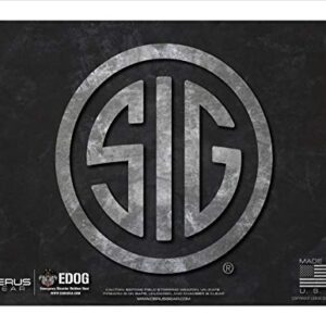 EDOG SIG Logo Gun Cleaning Mat - Schematic (Exploded View) Diagram Compatible with Sig Sauer Logo Series Pistol 3 mm Padded Pad Protect Your Firearm Magazines Bench Surfaces Gun Oil Solvent Resistant