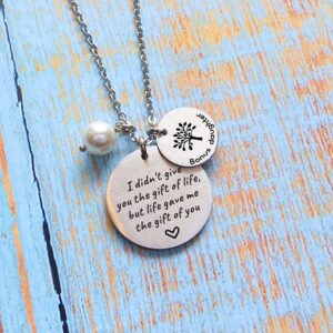 Stepdaughter Gift - I Didn't Give You the Gift of Life But Life Gave Me the Gift of You - Family Tree Pendant Necklace Step Daughter Gifts from Stepmom or Stepdad