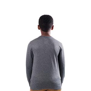 Ultra Game NFL Boys Super Soft Supreme Long Sleeve T-Shirt, Philadelphia Eagles, Heather Charcoal, 18-20