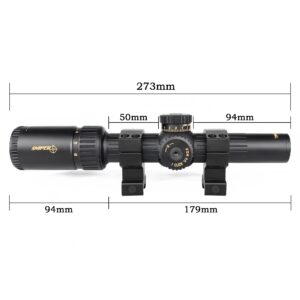 Sniper NT1-6X24GL Riflescope 1-6x24 LPVO Rifle Scope Red/Green Illuminated Reticle