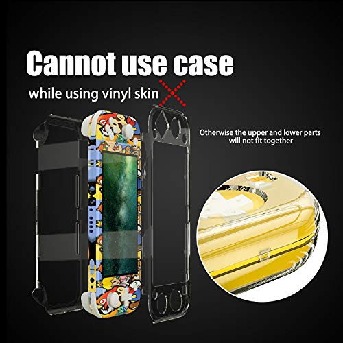 ECHZOVE Protective Case for Nintendo Switch Lite, Hard Clear Case for Switch Lite not Fit with Skins