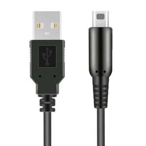 3ds usb charger cable, power charging lead for nintendo new 3ds xl/new 3ds/ 3ds xl/ 3ds/ new 2ds xl/new 2ds/ 2ds xl/ 2ds/ dsi/dsi xl black