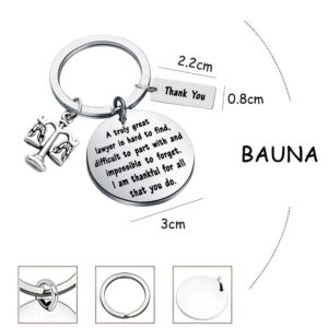 BAUNA Lawyer Gifts Scales of Justice Charms Keychain Retirement Gift