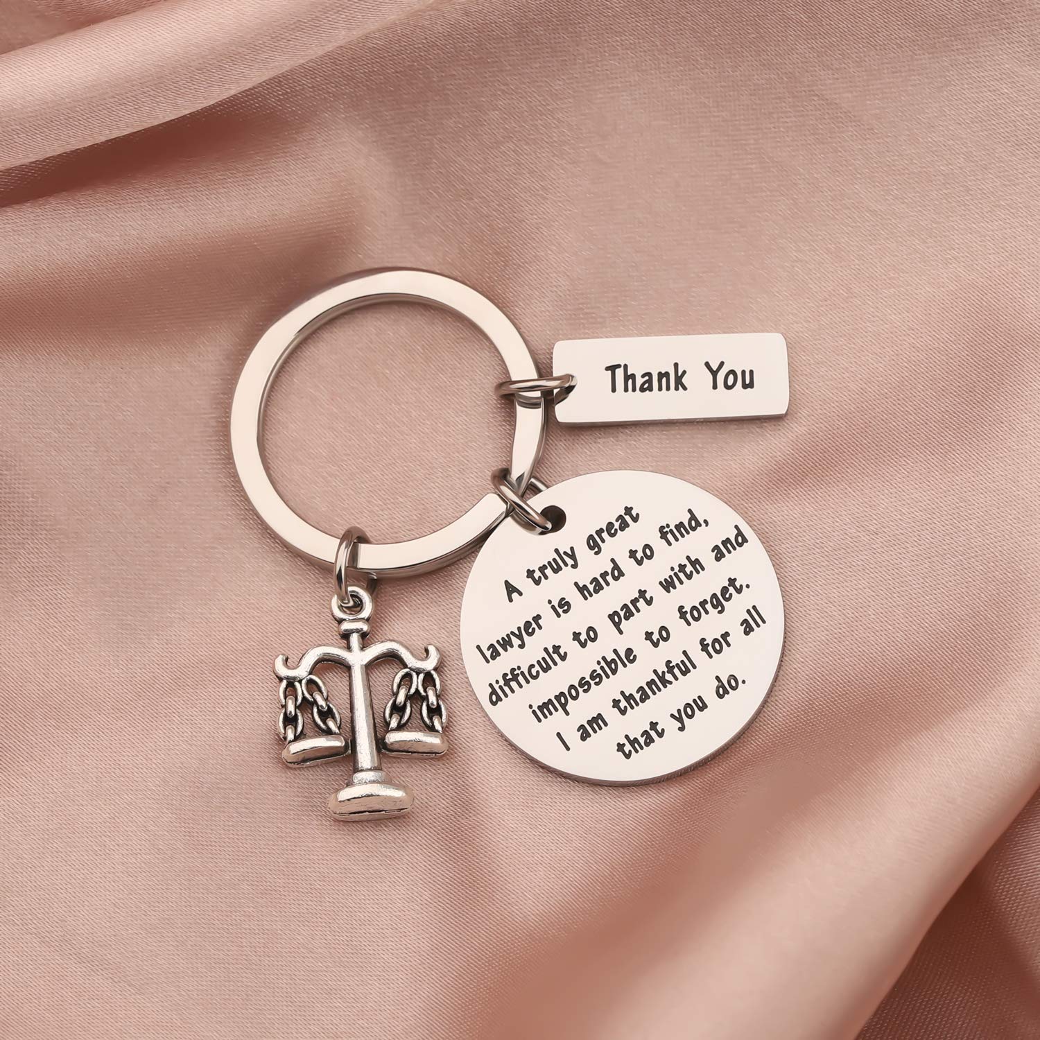 BAUNA Lawyer Gifts Scales of Justice Charms Keychain Retirement Gift