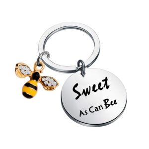 lqri bumble bee charm keychain honney bee birthday gift sweet as can bee keychain bee jewelry gift