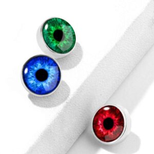 Pierced Owl Set of 3 Internally Threaded Eyeball 14GA Dermal Anchor Tops