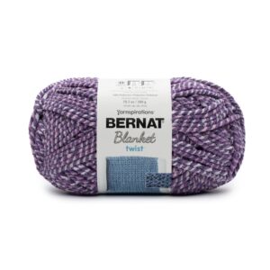 bernat blanket twist, grape kiss