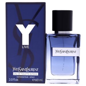 yves saint laurent y live eau de toilette intense spray, fragrance for men, 2 fl oz