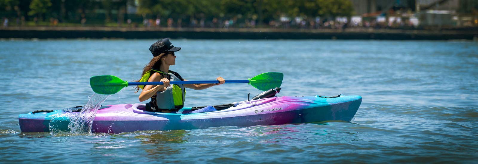 Perception Joyride 10 | Sit Inside Kayak for Adults and Kids | Recreational and Multi-Water Kayak with Selfie Slot | 10' | Dapper