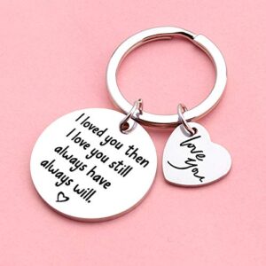 ShiQiao Spl Boyfriend Husband Christmas Gifts I Love You Keychain Lover Couple Gifts Girlfriend Wife Keychain for Valentines Birthday Gifts