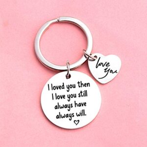 ShiQiao Spl Boyfriend Husband Christmas Gifts I Love You Keychain Lover Couple Gifts Girlfriend Wife Keychain for Valentines Birthday Gifts