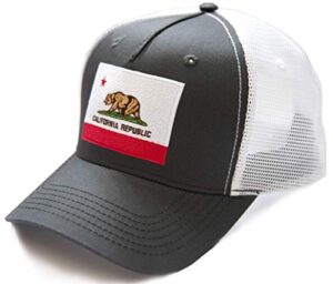 international tie california state bear flag premium-quality hat… white