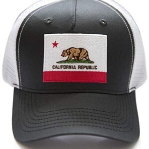 International Tie California State Bear Flag Premium-Quality Hat… White