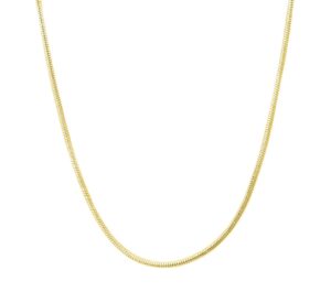 verona jewelers 925 sterling silver necklace 1mm- 2.5mm italian solid round snake chain necklace-sterling silver gold chain for pendants, magic flexible snake chain, gold over sterling silver necklace