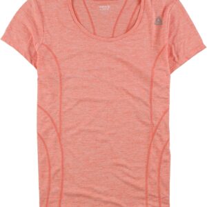 Reebok Womens Poly Marled Basic T-Shirt, Pink, X-Large