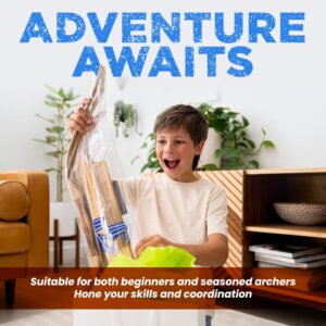 Adventure Awaits! - 2-Pack Handmade Girls Wooden Bow and Arrow Set - 20 Wood Arrows and 2 Quivers - for Outdoor Play